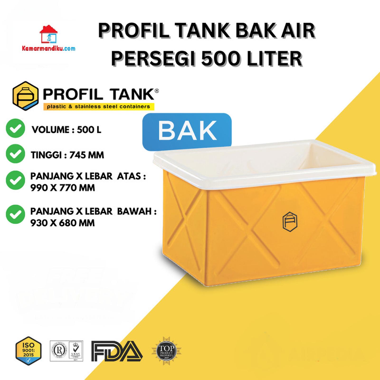 Water Tank From Profil Tank Capacity 500 L Model Bak - Sale Kamarmandiku